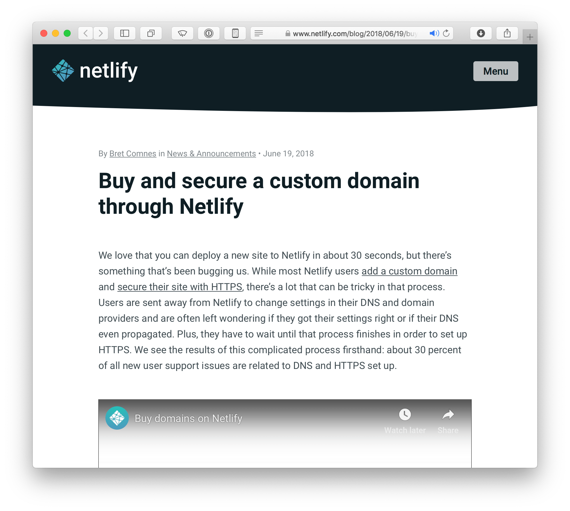 Netlify Portfolio Bret io
